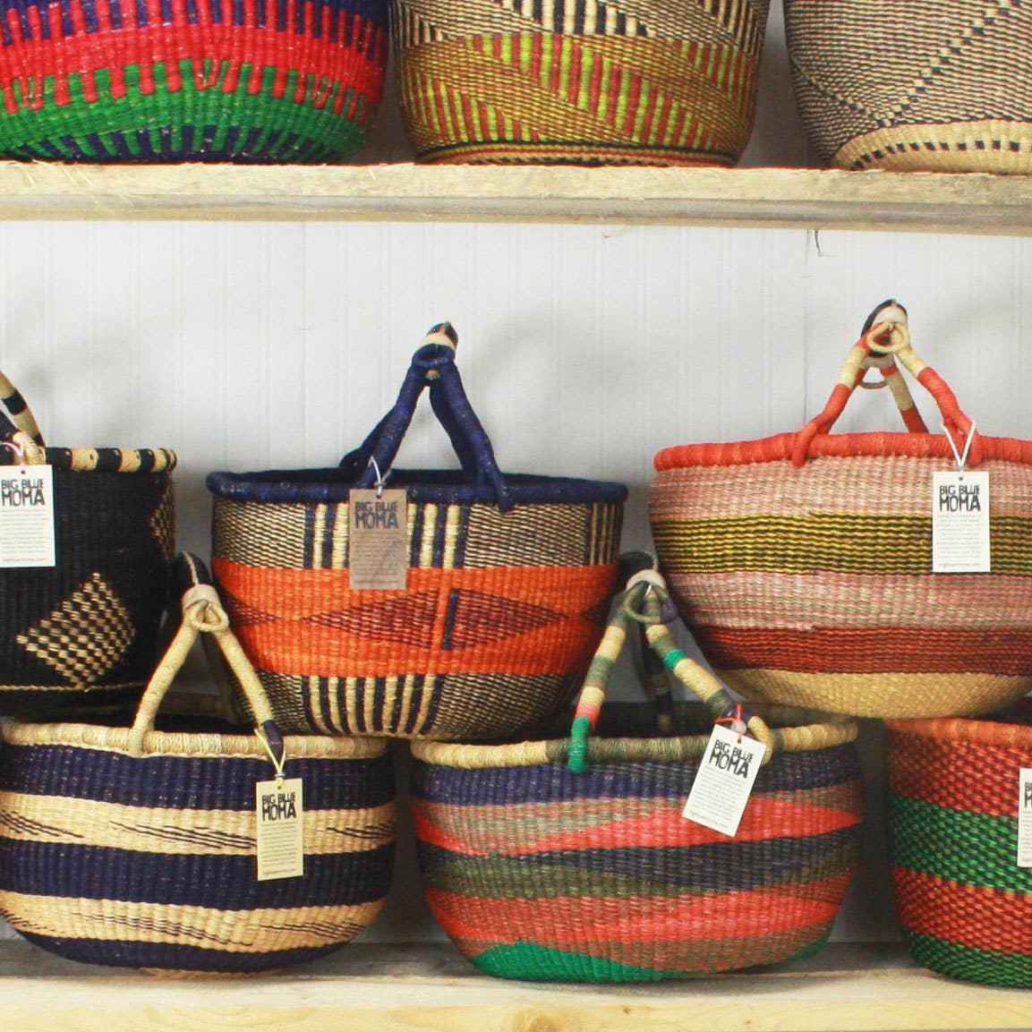 Round Basket Large - Traditional Palette – Urban Threadz Boutique