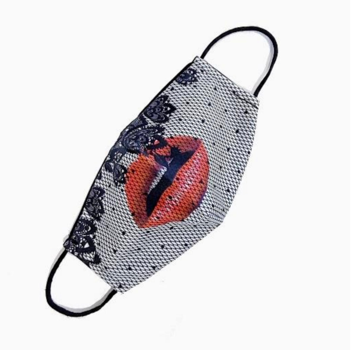 LACE RED LIPS MASK – Urban Threadz Boutique